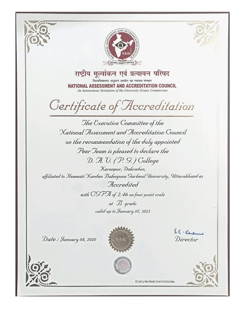 NAAC | D.A.V. (P.G.) College, Dehradun